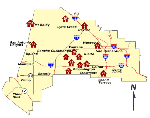 ANF and BDF Area Fire Station Locations